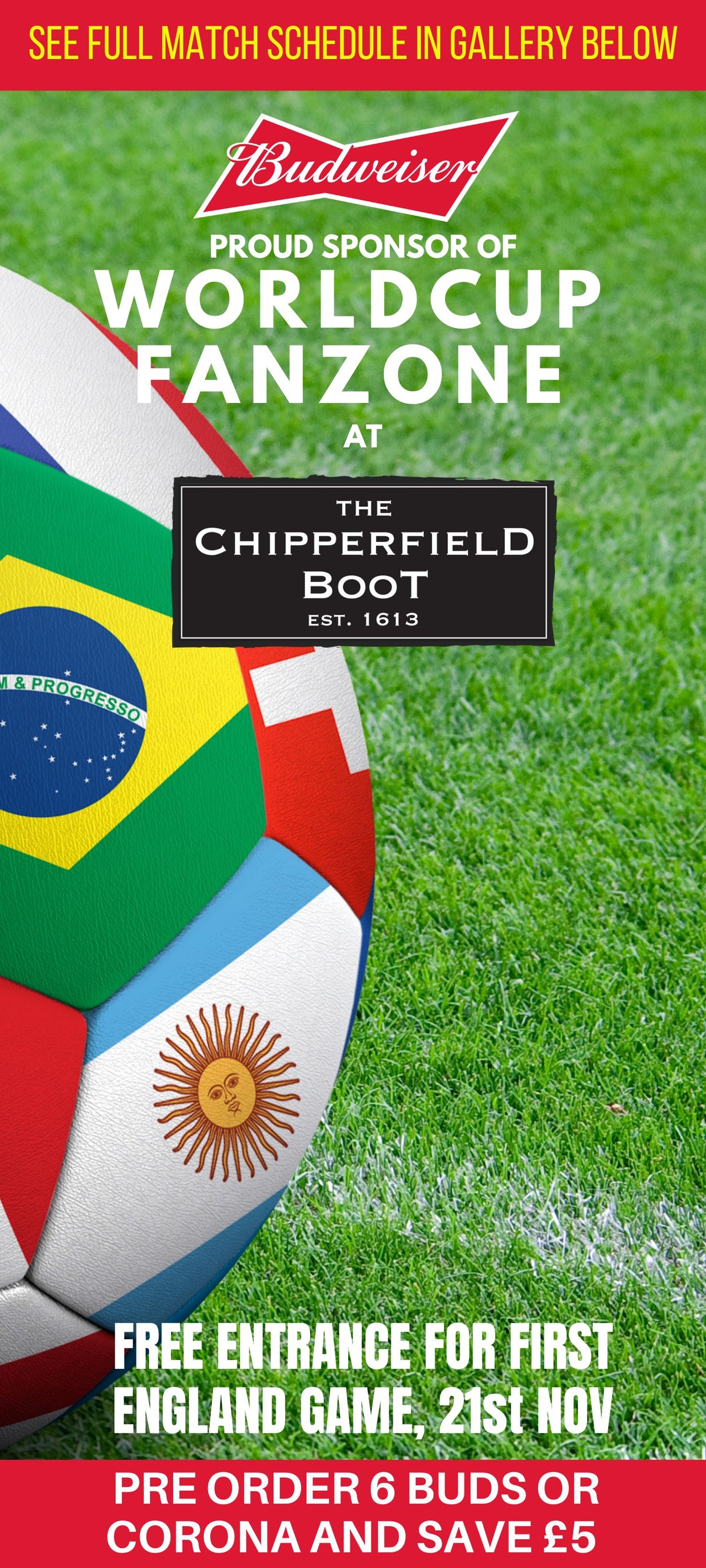 World Cup FanZone @ The Chipperfield Boot - Buy tickets