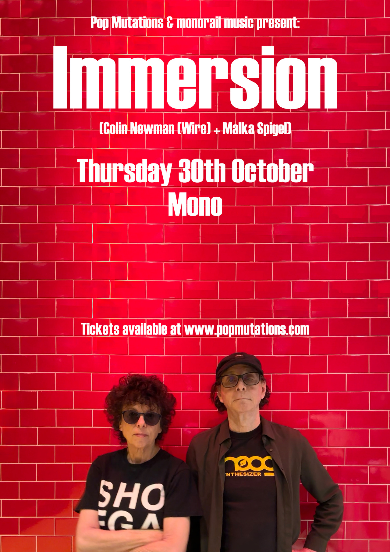 Immersion - Colin Newman (Wire) + Malka Spigel - Buy tickets